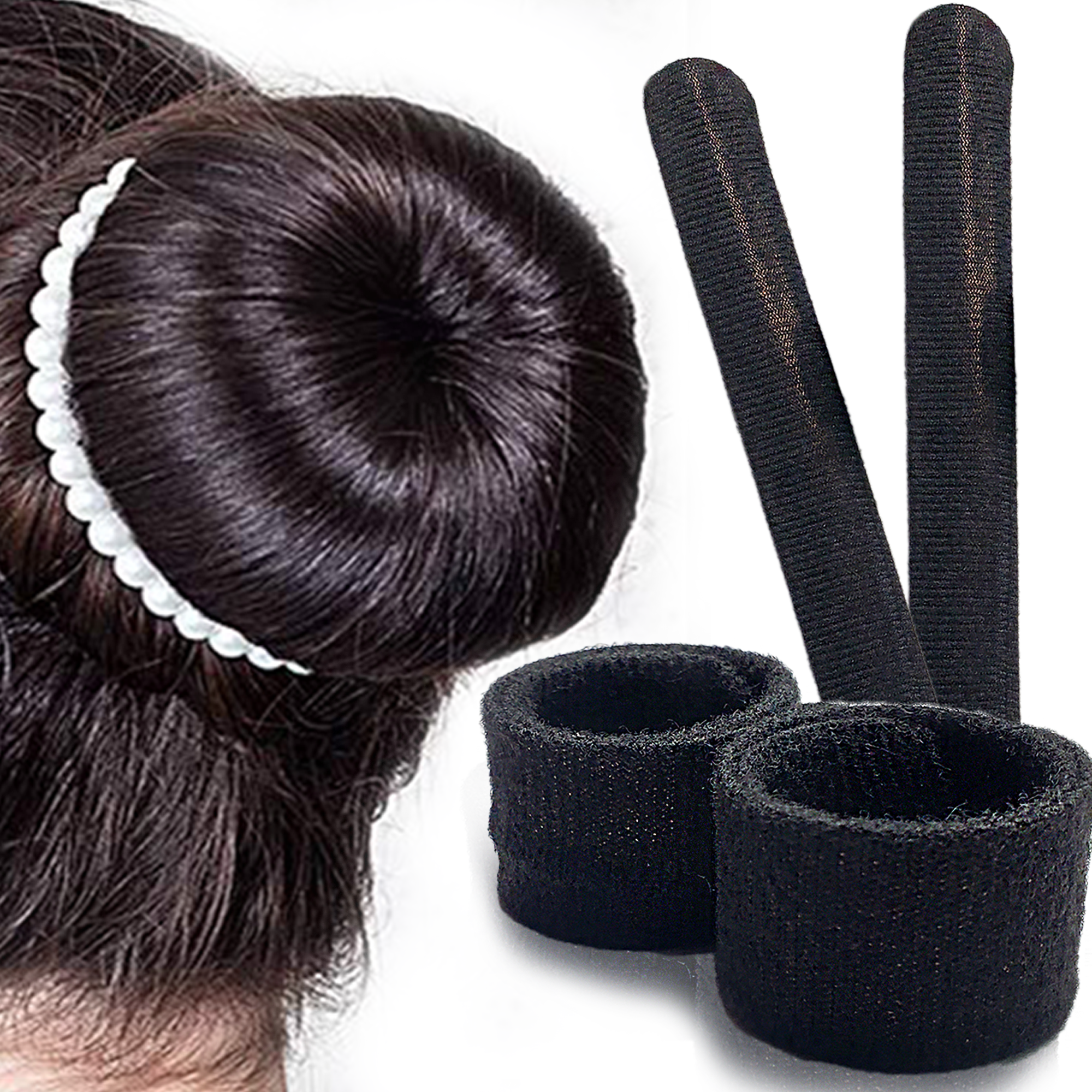 SANAS (2 Pcs) Hairagami Hair Styling Roll Bun and Ponytail Styling Hai ...