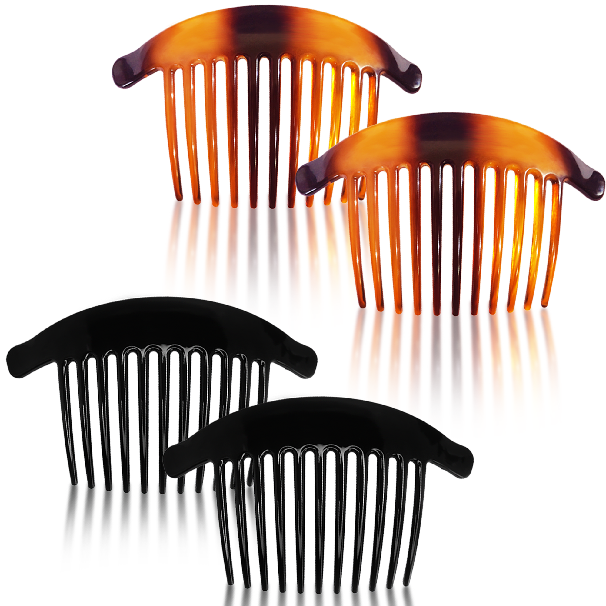 Sanas Acrylic Side Hair Comb - 2Pcs
